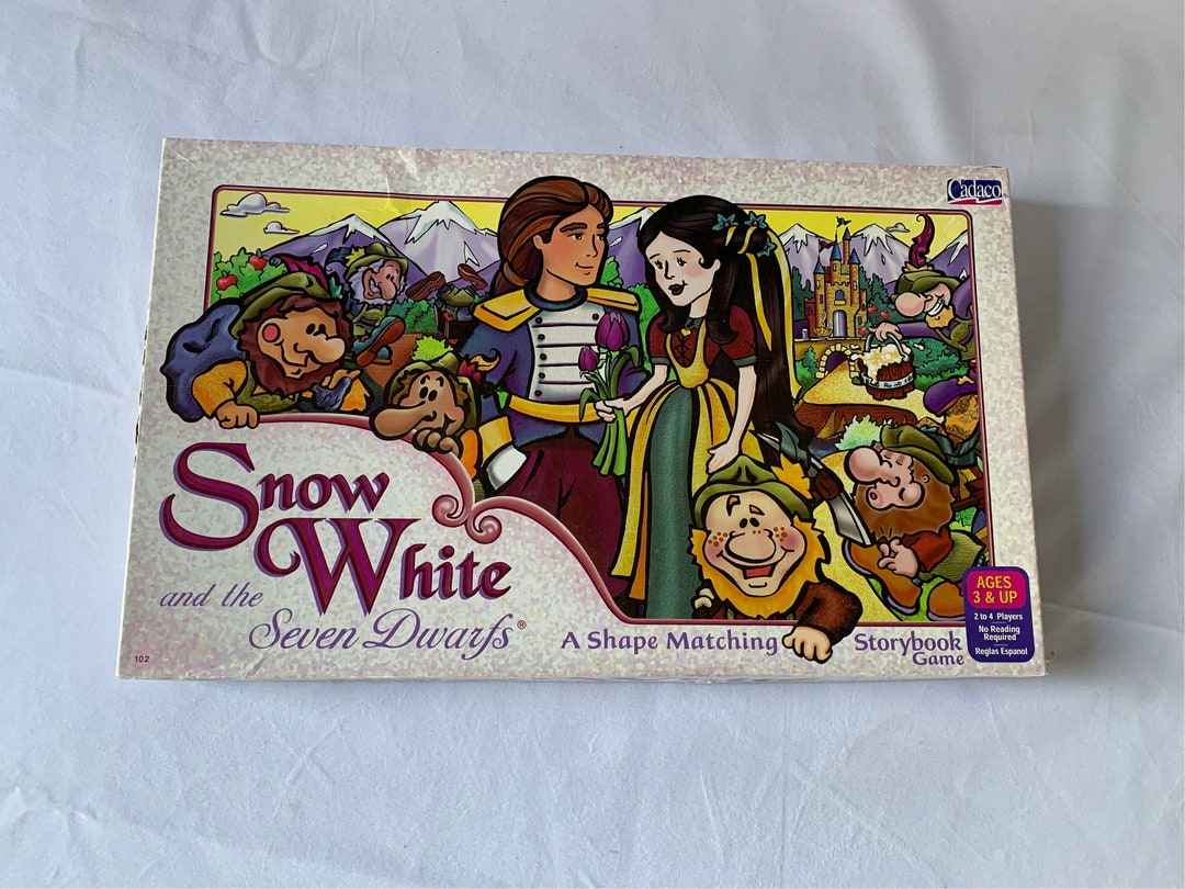 Snow White Game - 1998 Cadaco - A Shape Matching Storybook Game - Etsy