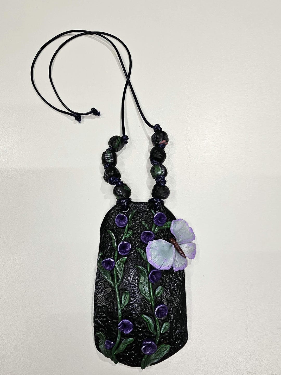Boho, Neclace, Hand Crafted, Ceramic, Floral, Gift, Accessory. - Etsy