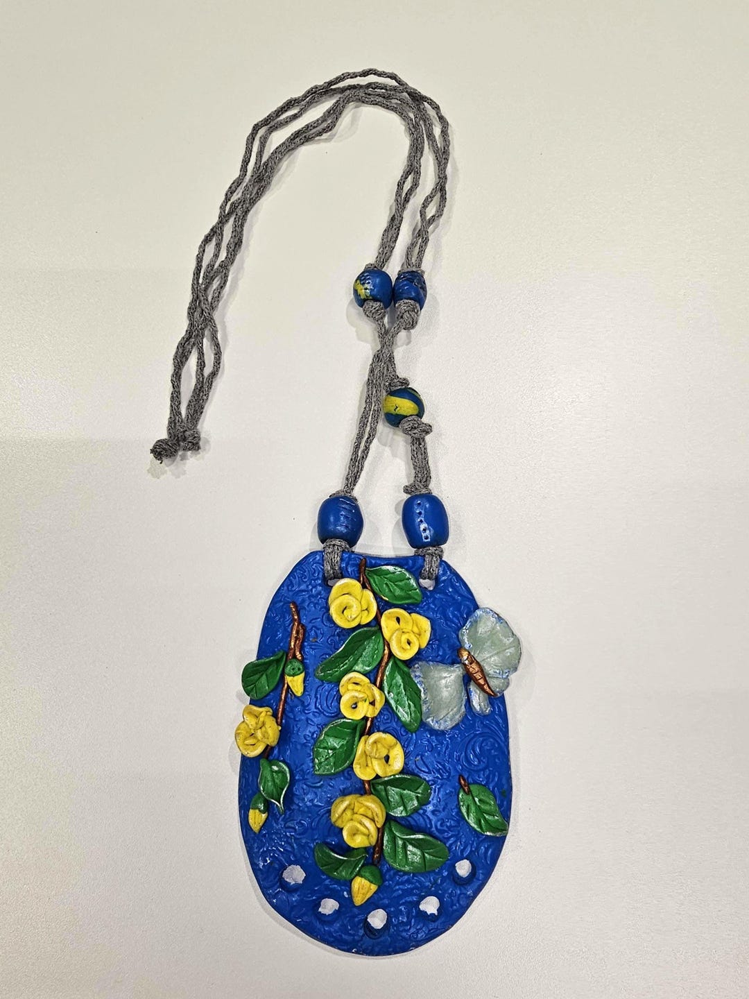 Boho, Neclace, Hand Crafted, Ceramic, Floral, Gift, Accessory. - Etsy