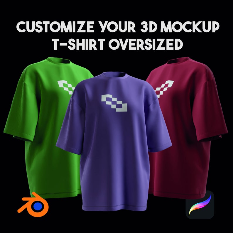 3D 360 Streetwear T-shirt Mockup, Blender Realistic T-shirt Mockup, 360 ...