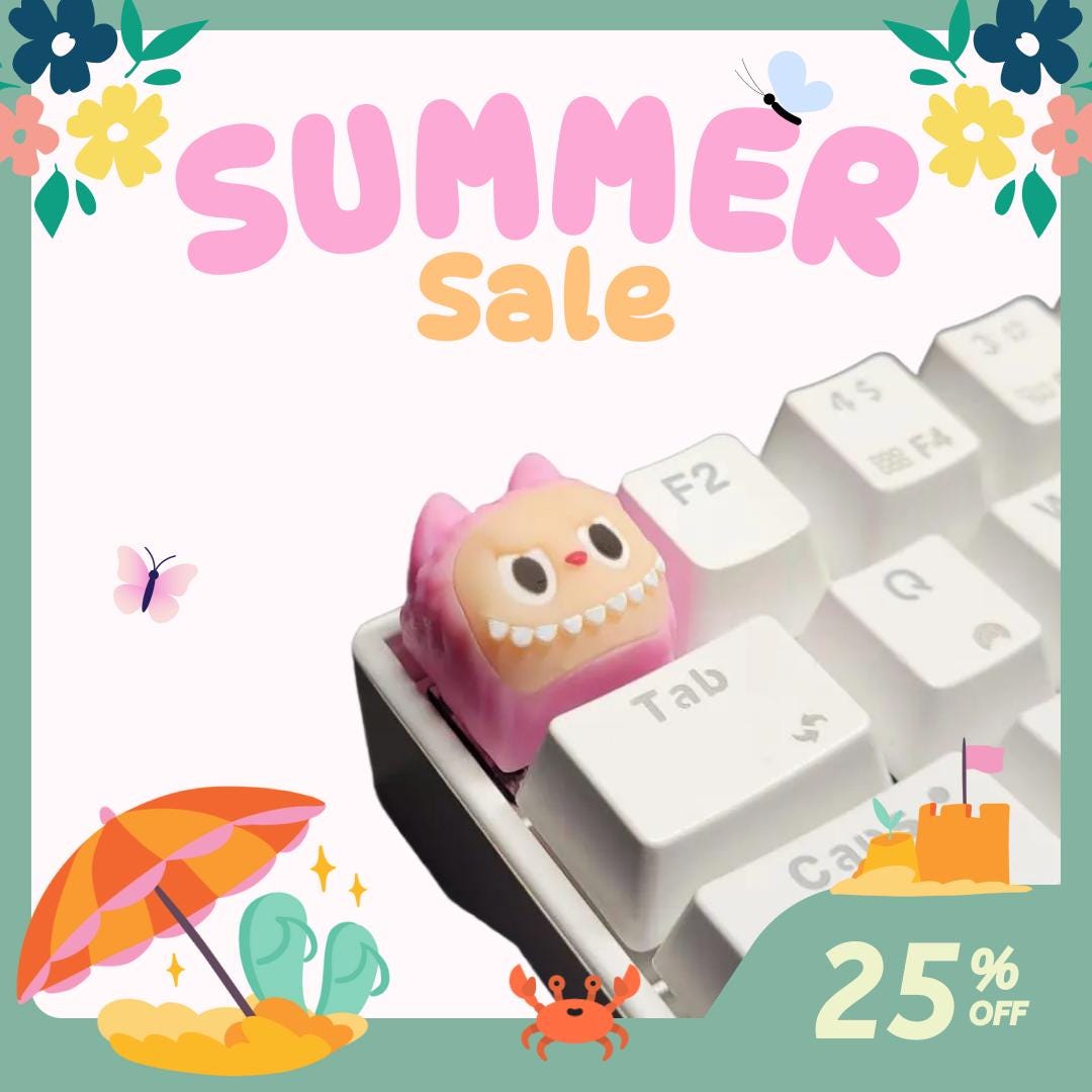 LYCHEE PINK | Keycap | Labubu - Etsy