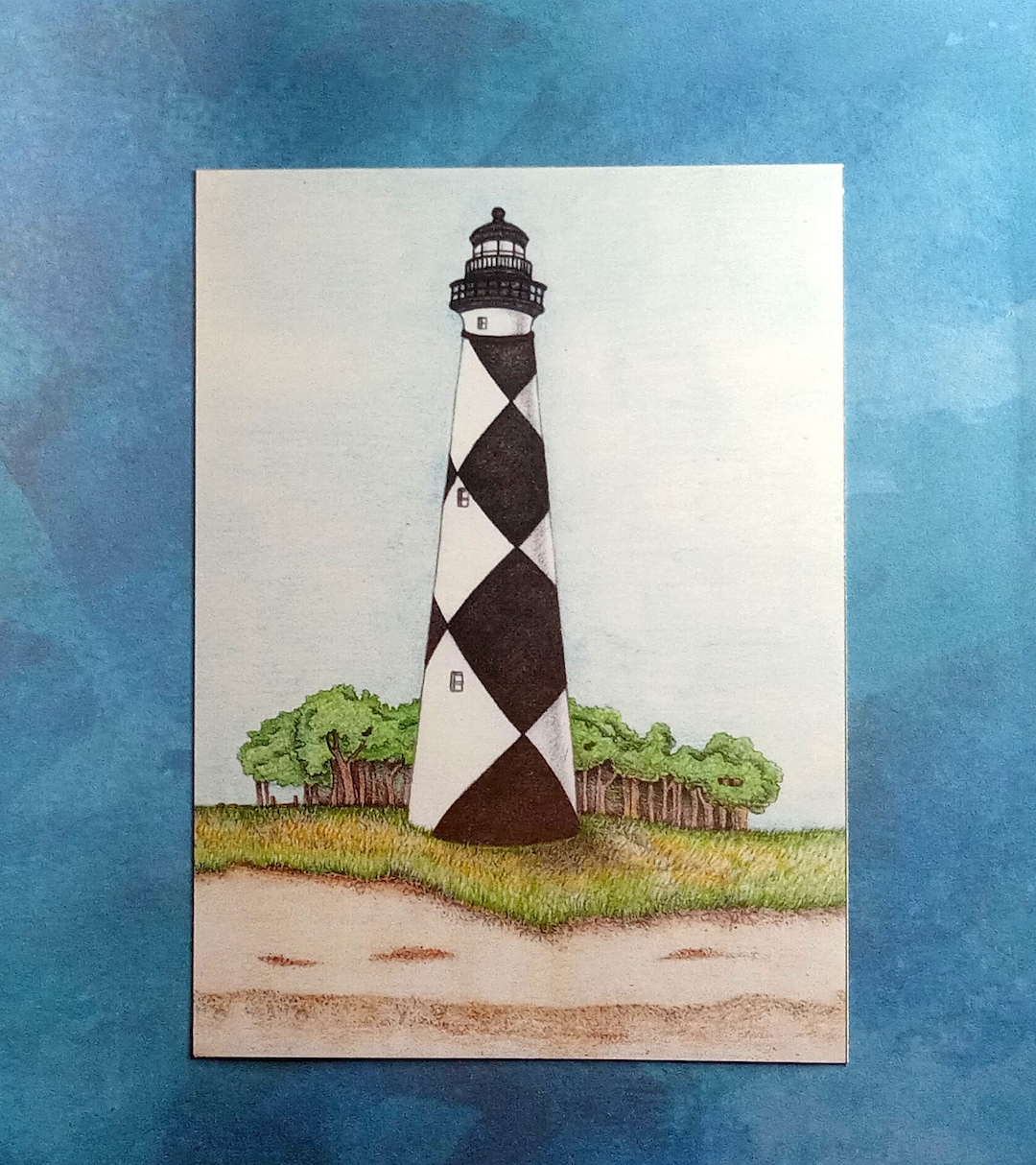 Cape Lookout Lighthouse 5x7 Mini Print - Etsy