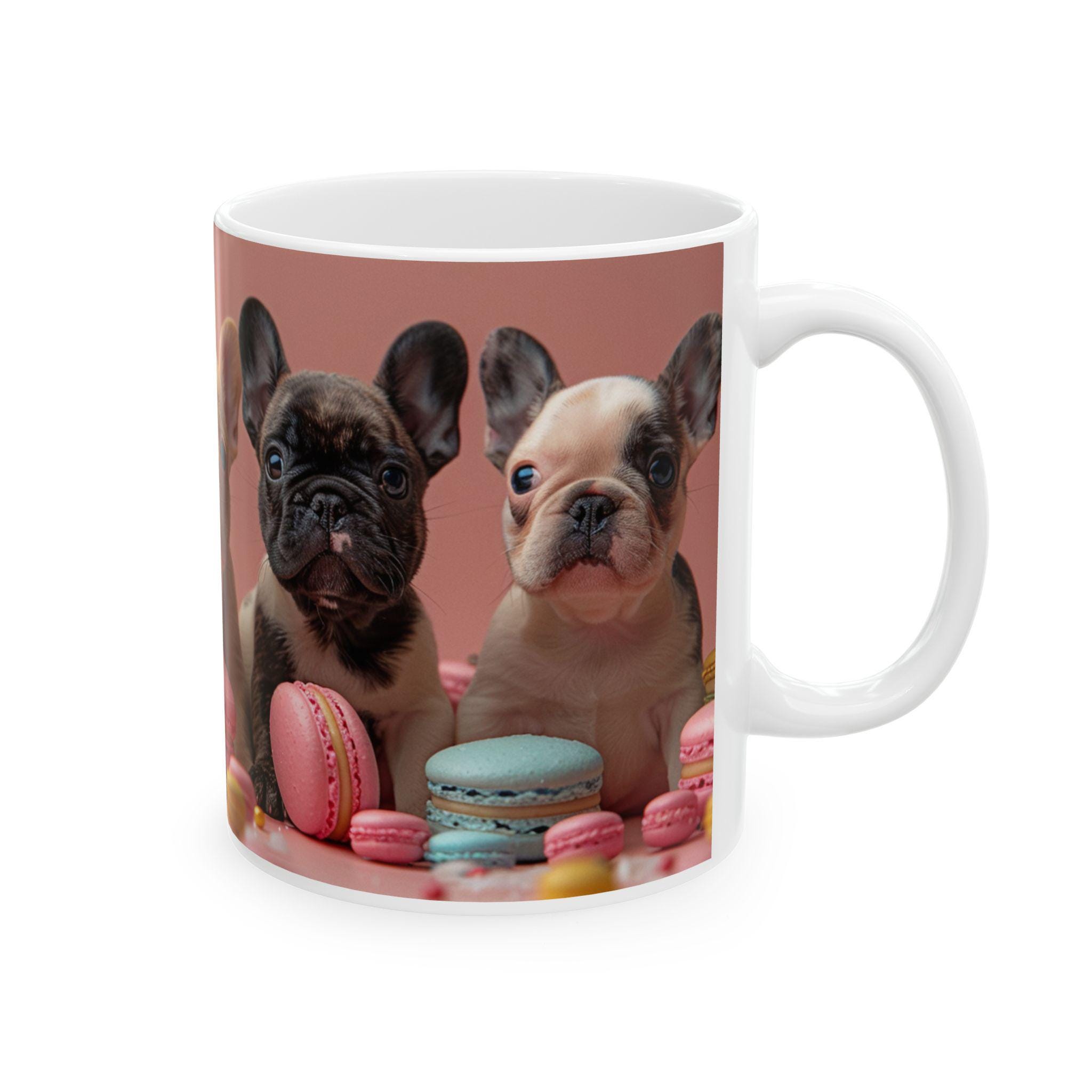French Bulldog Mug, Frenchie Mug, Cute Macaron Mug, Frenchie Gift ...