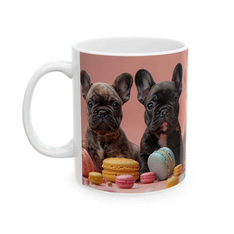 French Bulldog Mug, Frenchie Mug, Cute Macaron Mug, Frenchie Gift ...