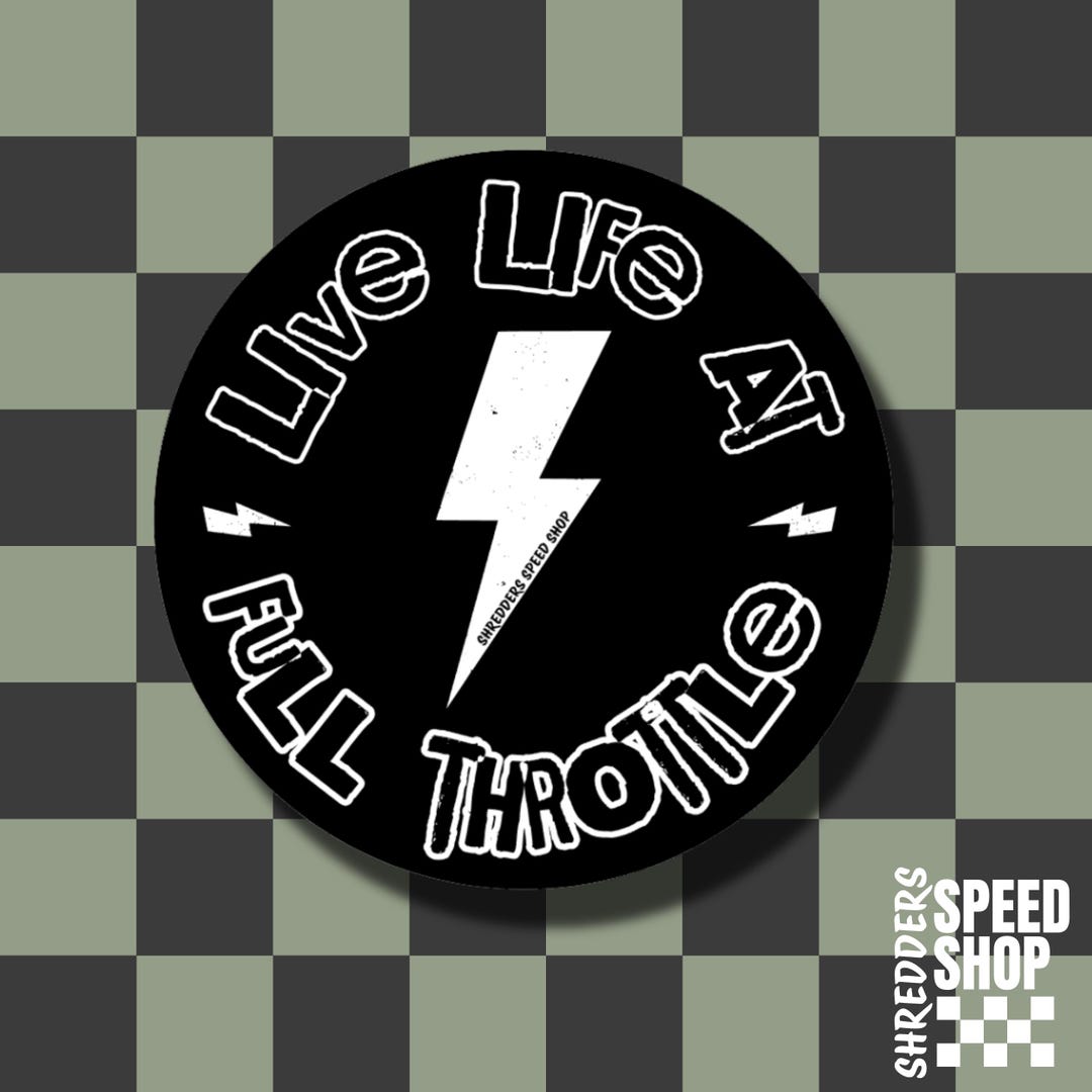 Live Life Full Throttle Sticker | Motocross Die Cut Sticker | Weather ...