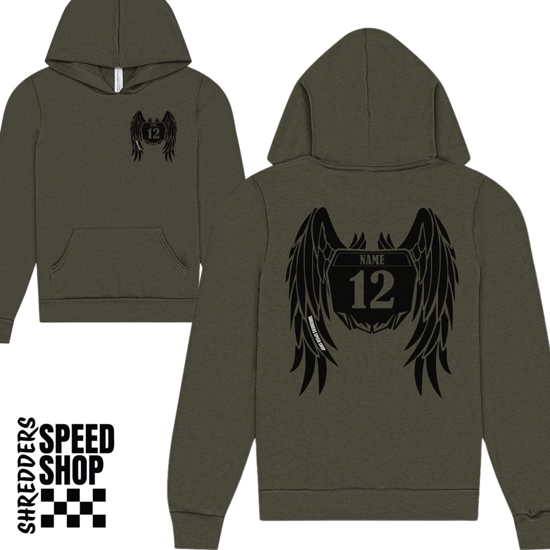 Kids Military Green in Memorial Custom Racing Hoodie Custom Motocross ...