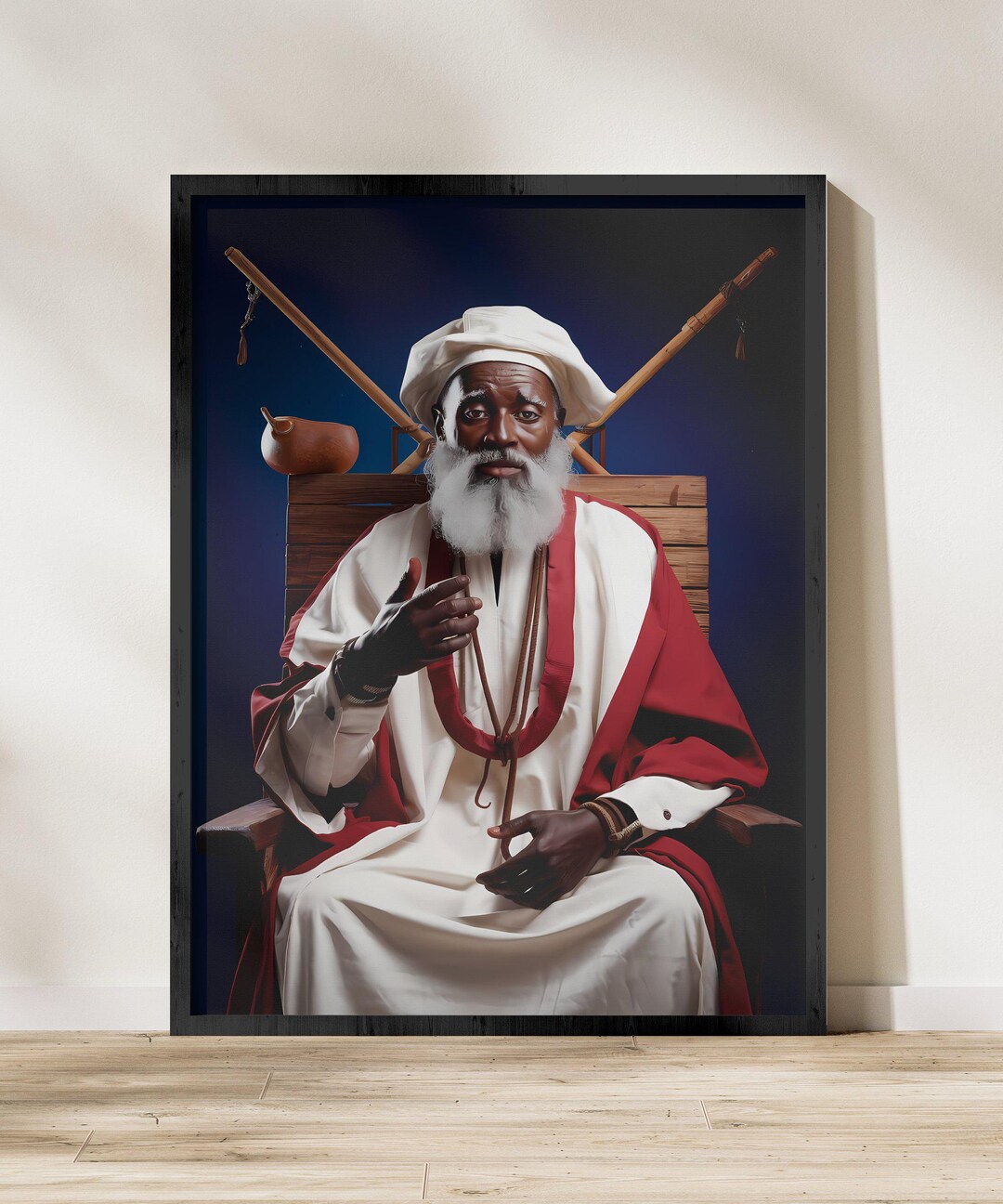 Orisha Deity Wall Art, Cuban Santeria Decor, African Yoruba Painting ...