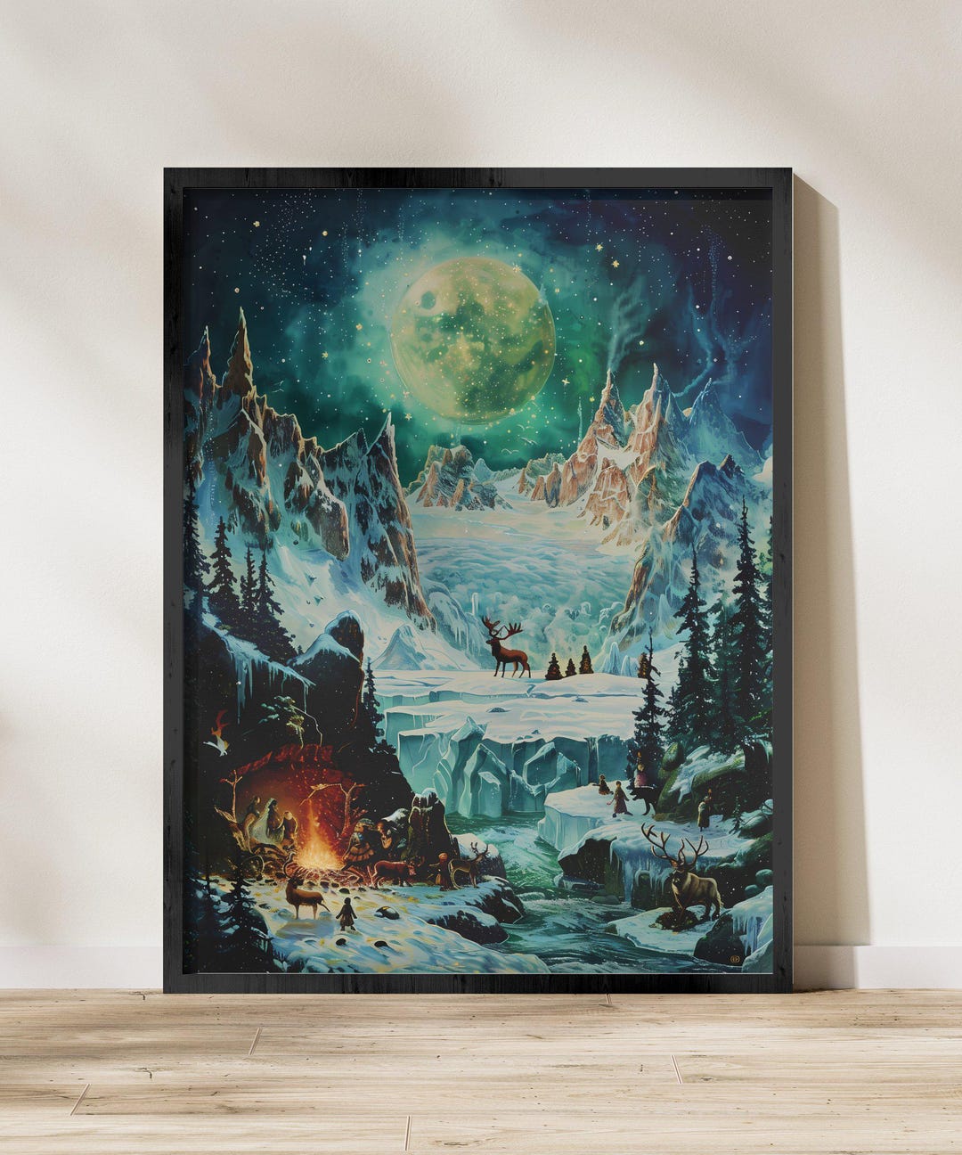 Stunning Alaska Wall Art, Northern Lights Print, Mountain Landscape ...