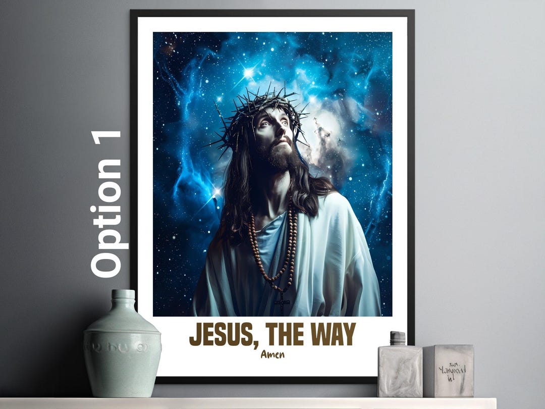 Jesus Christ Wall Art, Inspirational Religious Poster, Christian Home ...