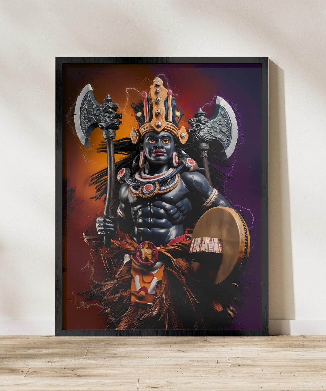 African Orisha Statue, Yoruba Orisha Art, Orisha Statue Wall Decor ...