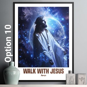 Jesus Christ Space Journey Wall Art, Religious God Picture, Christian ...