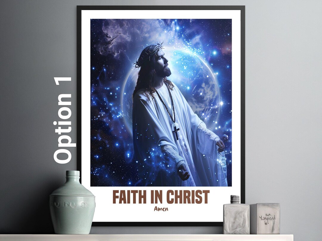 Jesus Christ Space Journey Wall Art, Religious God Picture, Christian ...