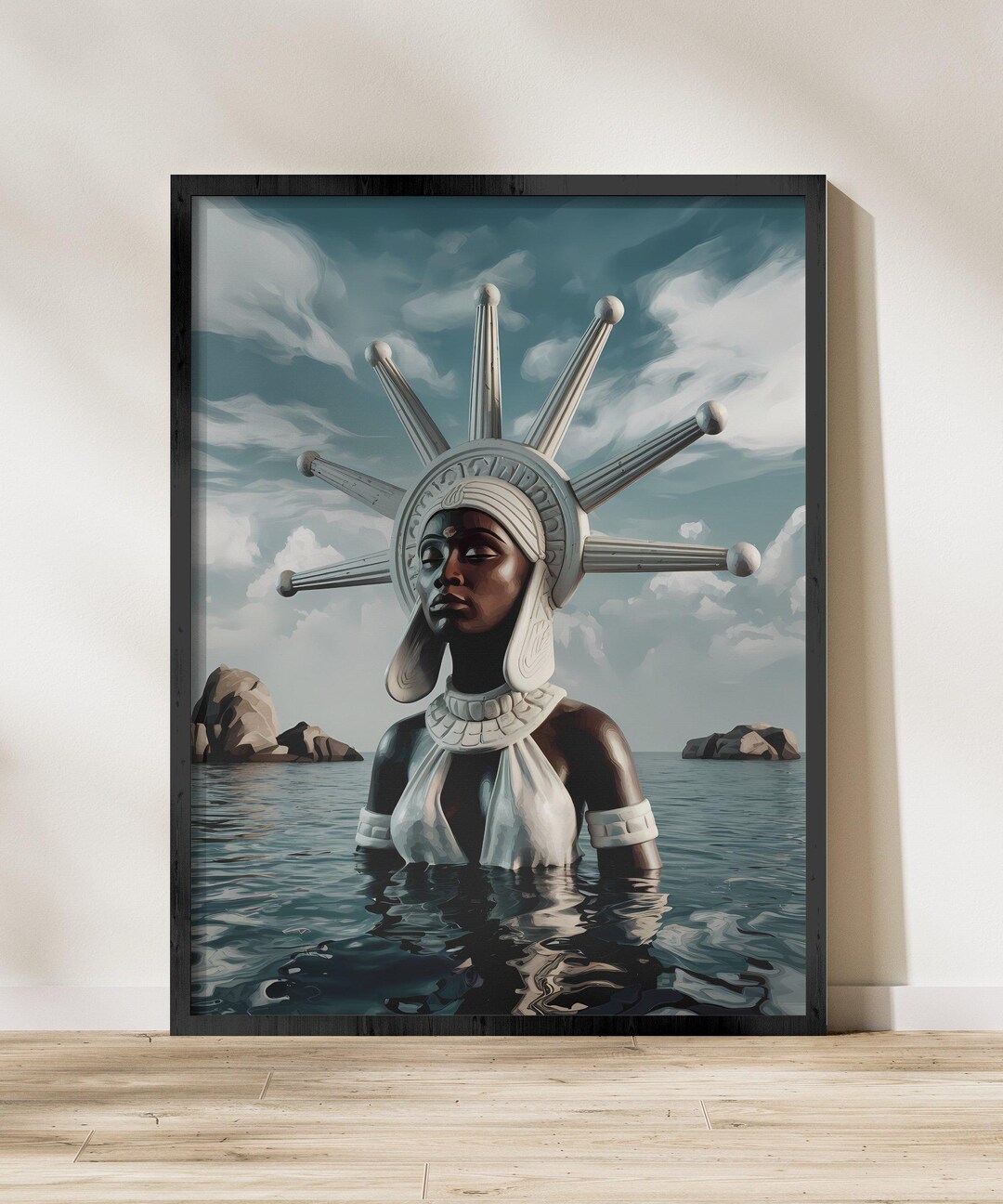 Orisha Wall Art, African Santeria Decor, Yoruba Spiritual Home Decor ...