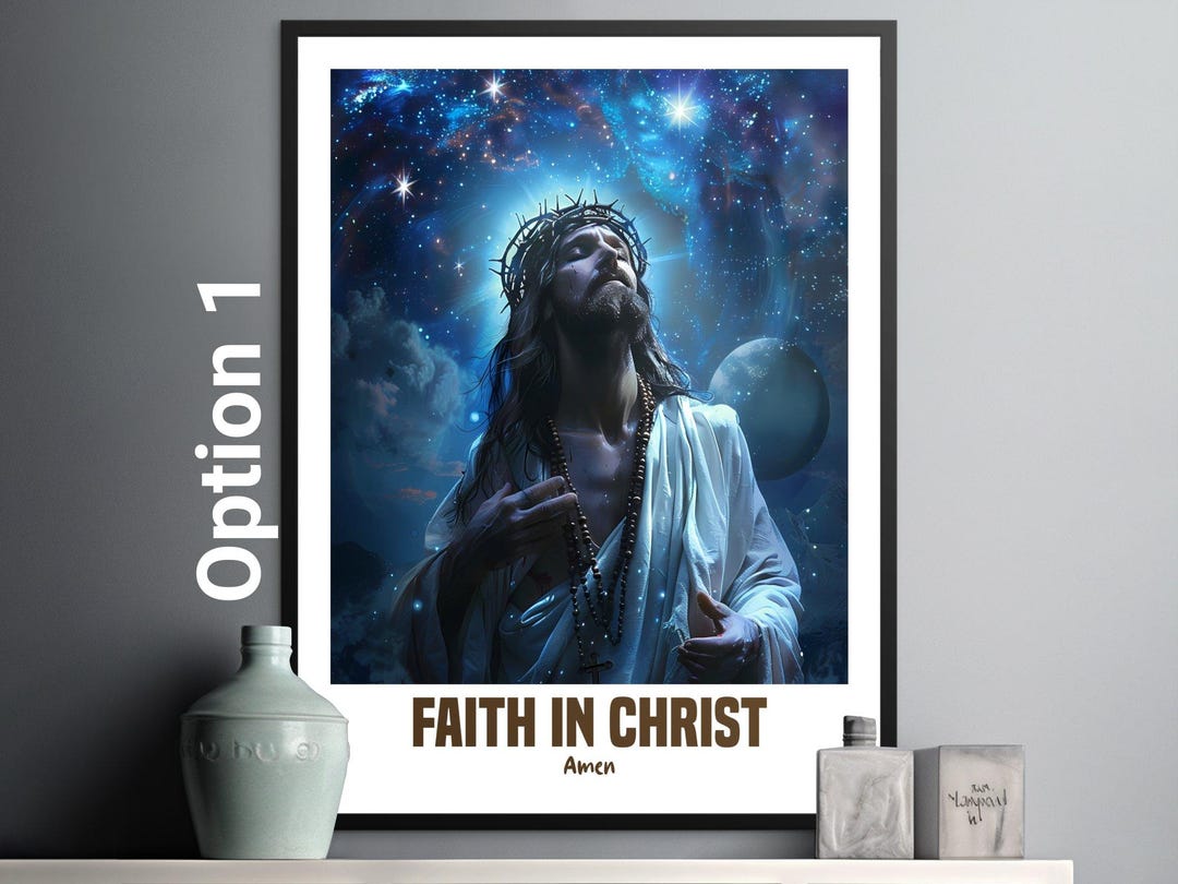 Jesus Christ Wall Art, Religious Home Decor, Inspirational Christian ...