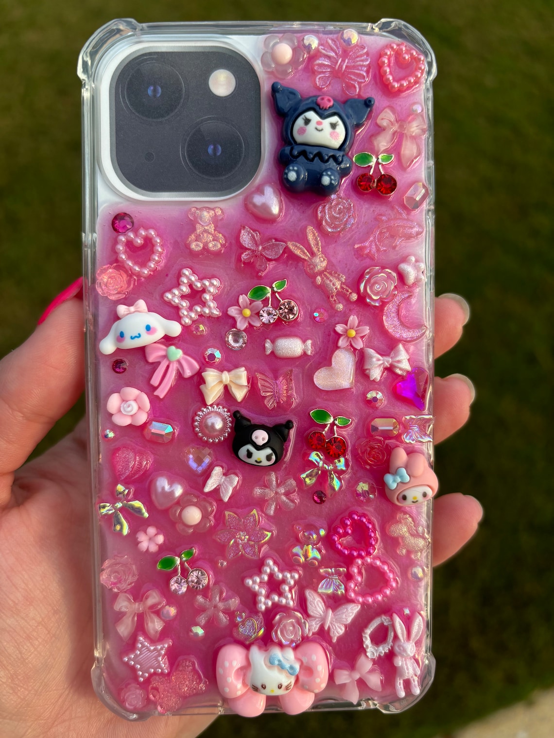 Pink Themed Junk Phone Case - Etsy