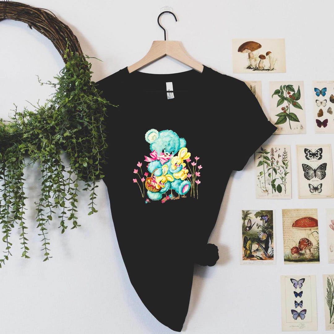 Kitsch Tee Kitschy Teddy Bear Shirt Cute Cartoon Mama Bear Gift Bunny ...
