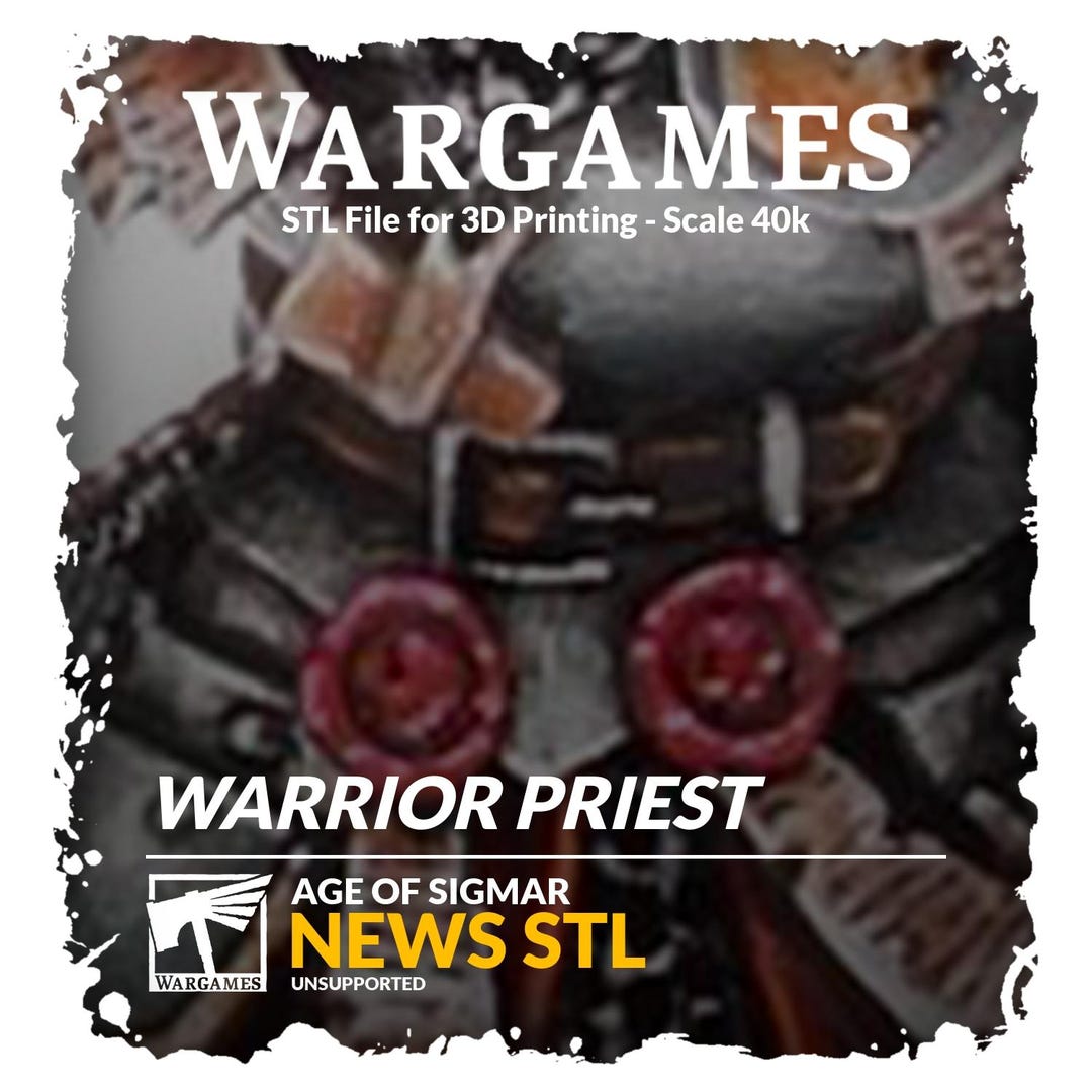 STL Warrior Priest 40K Scale STL Files for 3D Printing - Etsy