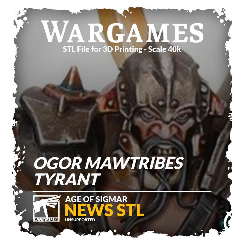 STL Ogre Mawtribes Overlord 40K Scale STL Files for 3D Printing - Etsy