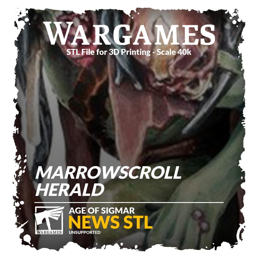 STL Marrowscroll Herald 40K Scale STL Files for 3D Printing - Etsy