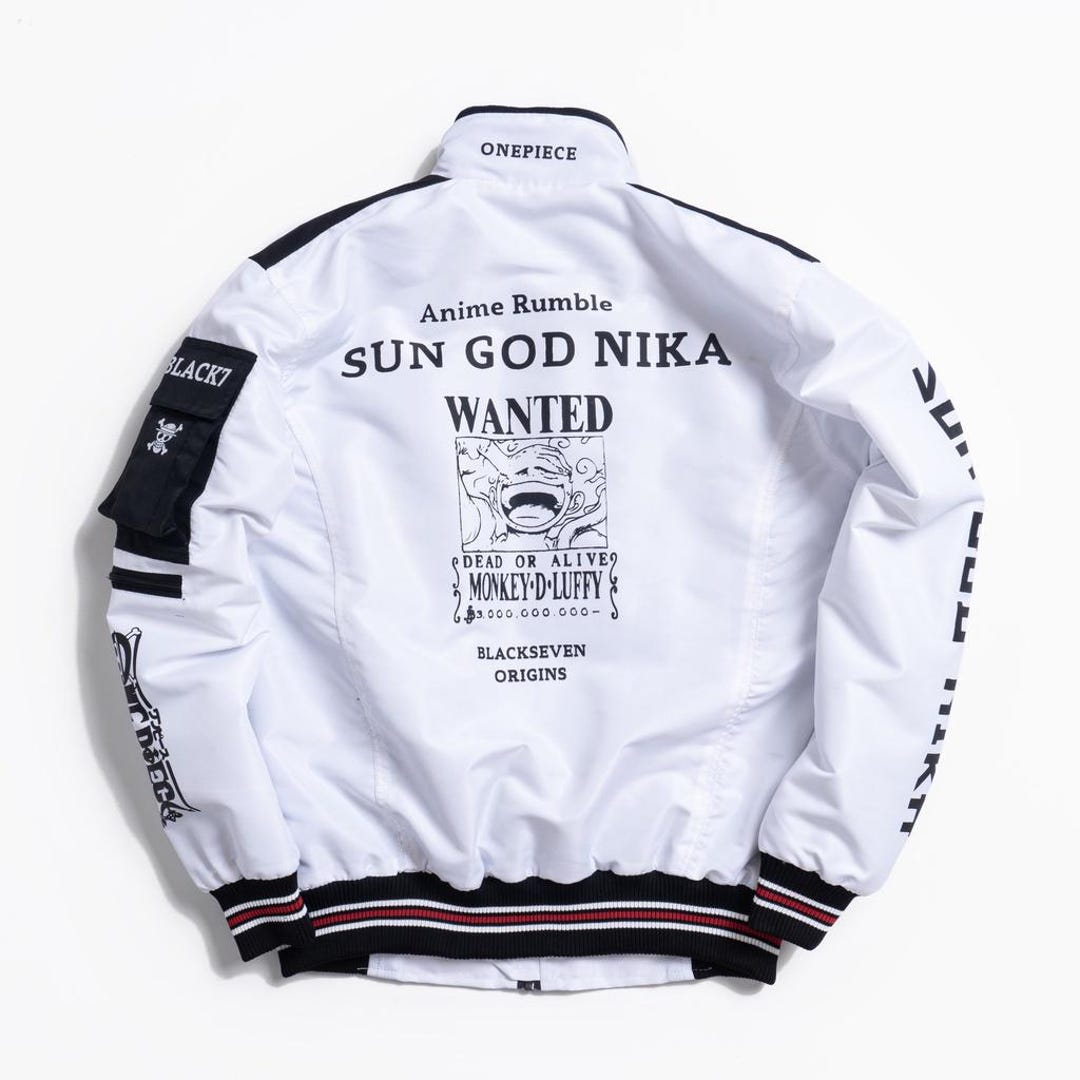 Bomber Jacket White, Bomber Anime Jacket, Cartoon Jacket - Etsy