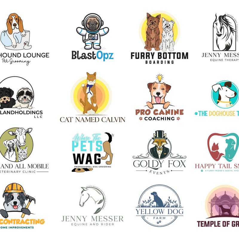 Logo Design Poodle - Etsy UK