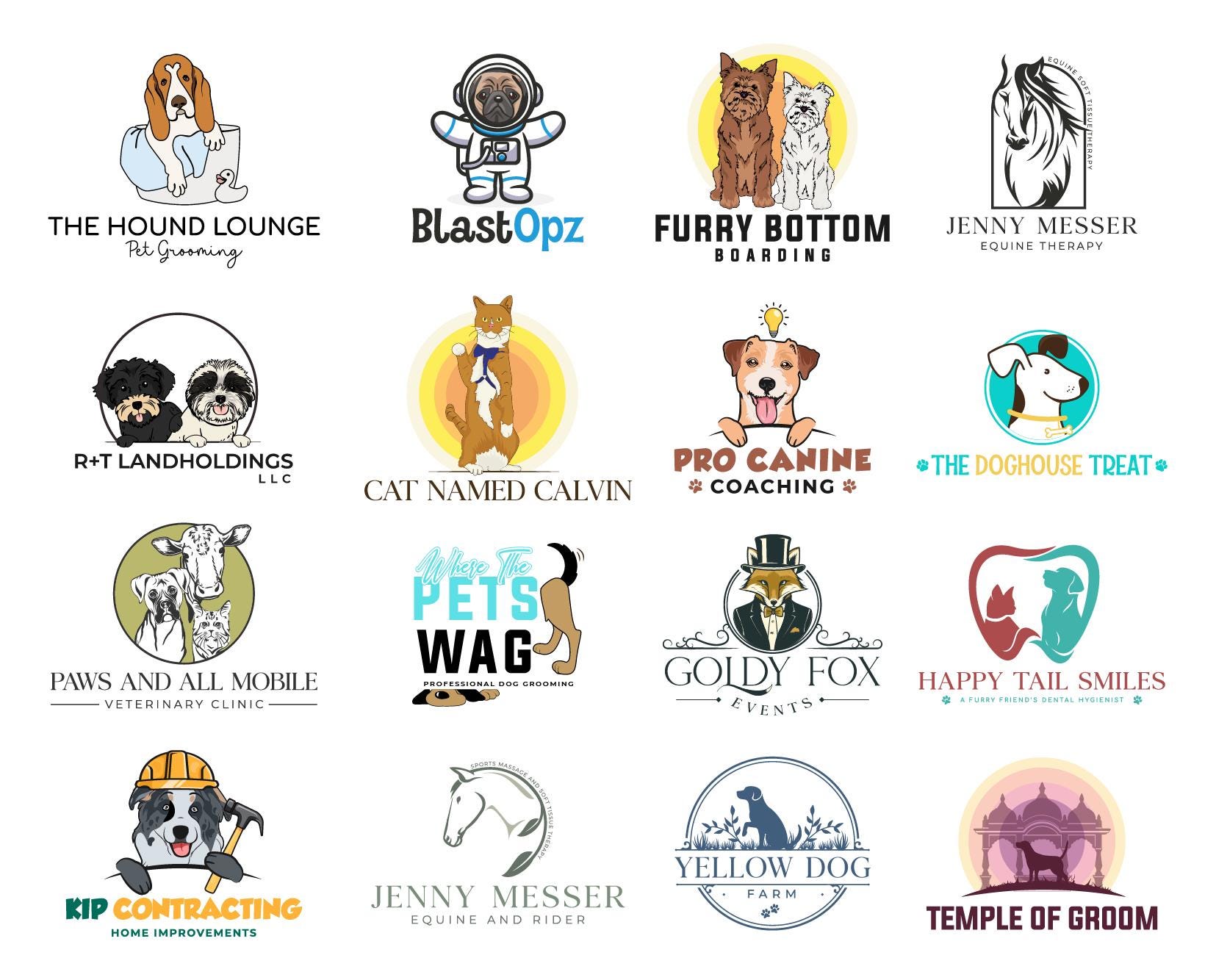 Dog Logo Design, Pet Logo, Professional Logo Design, Pet Salon Logo ...