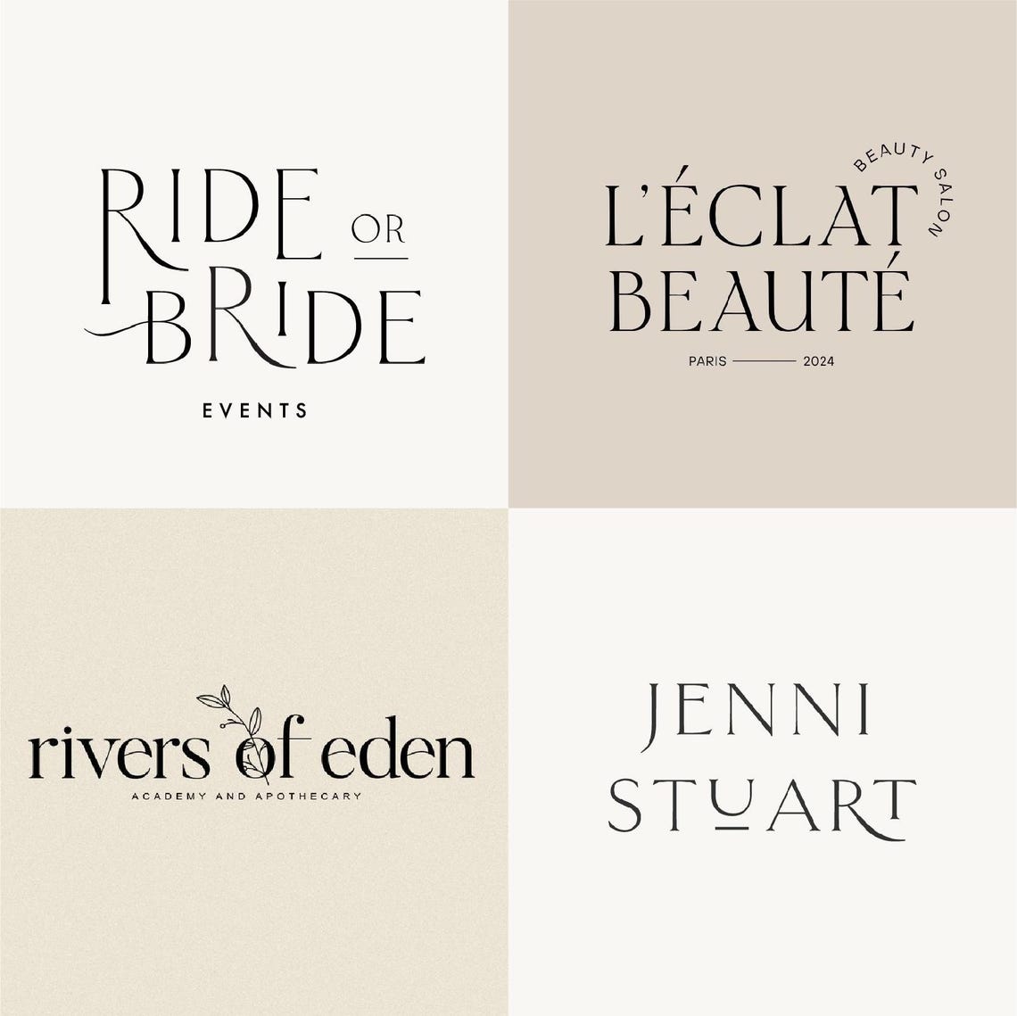 Custom Monogram Logo Design | Luxury Monogram Logo | Minimalist Wedding ...