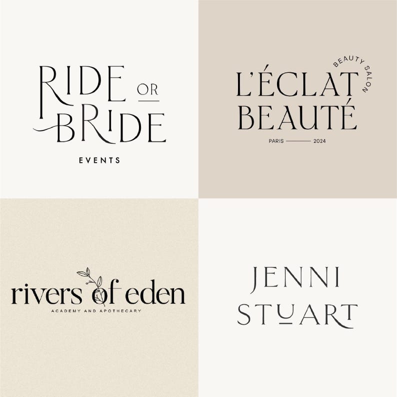 Custom Monogram Logo Design | Luxury Monogram Logo | Minimalist Wedding ...