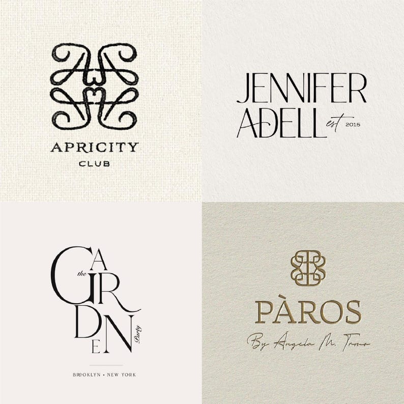 Custom Monogram Logo Design | Luxury Monogram Logo | Minimalist Wedding ...