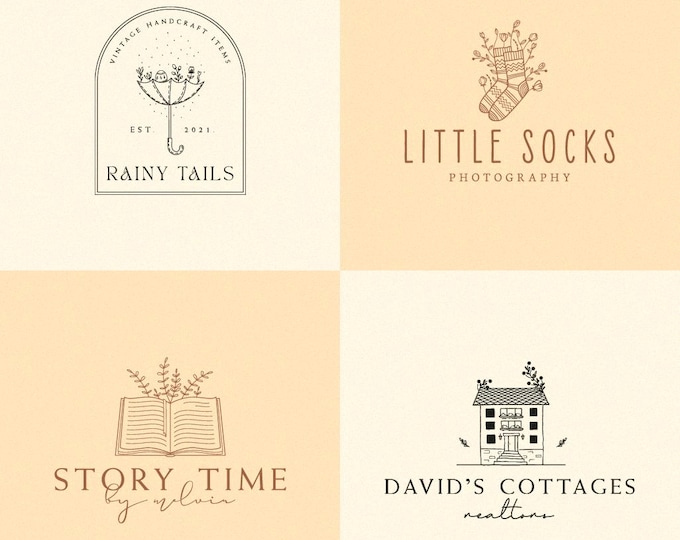 Custm Hand Drawn Logo Design, Logo Design, Professional Logo, Simple ...