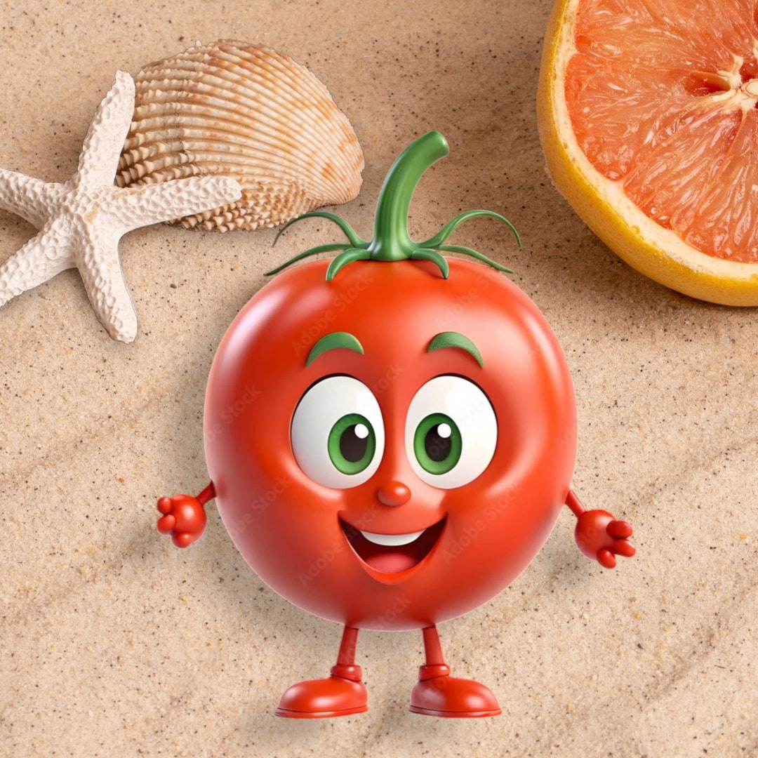 Cute Tomato Clipart Bundle - 6 High-quality - Adorable Tomato - Nursery ...