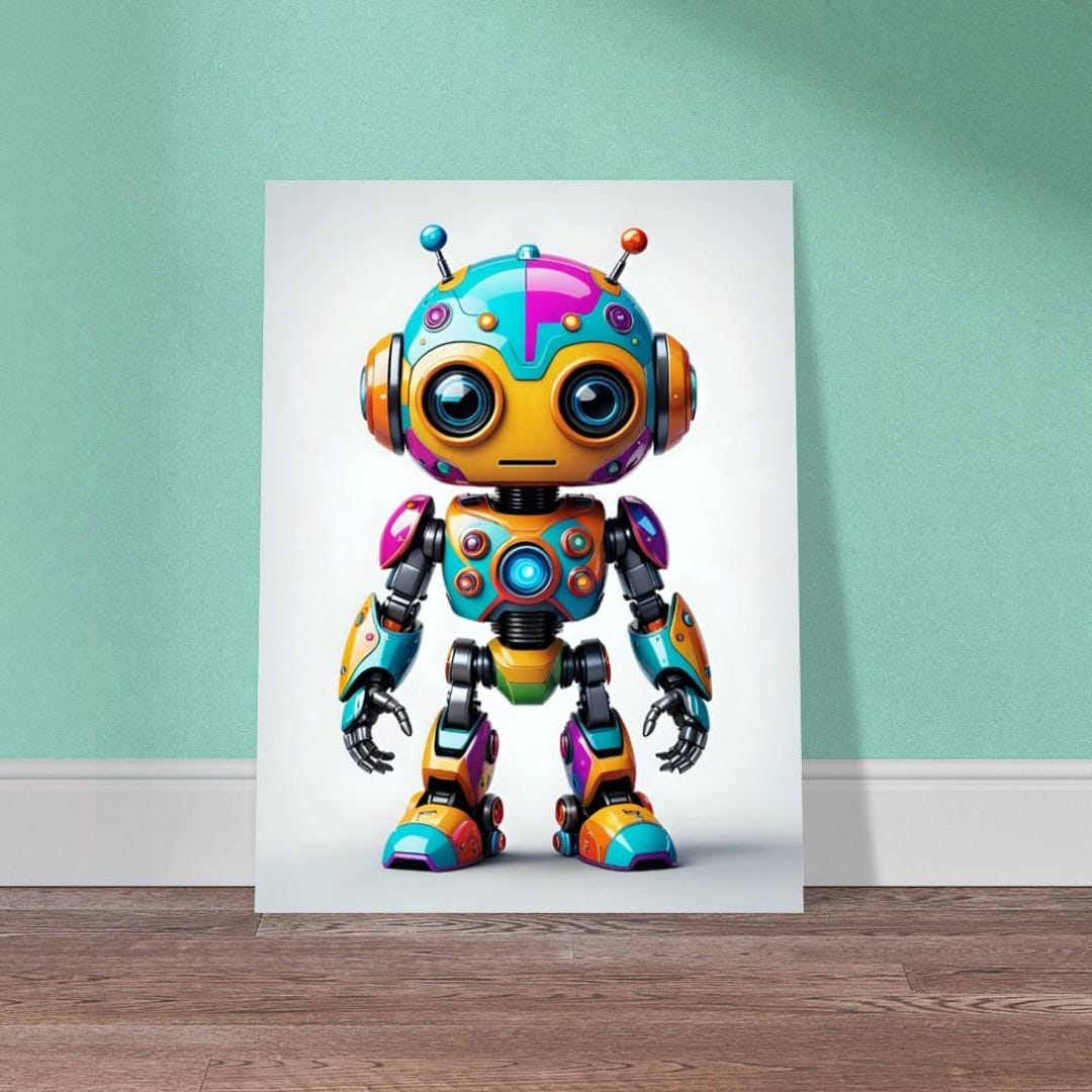 Premium Psychedelic Robot Poster - Etsy