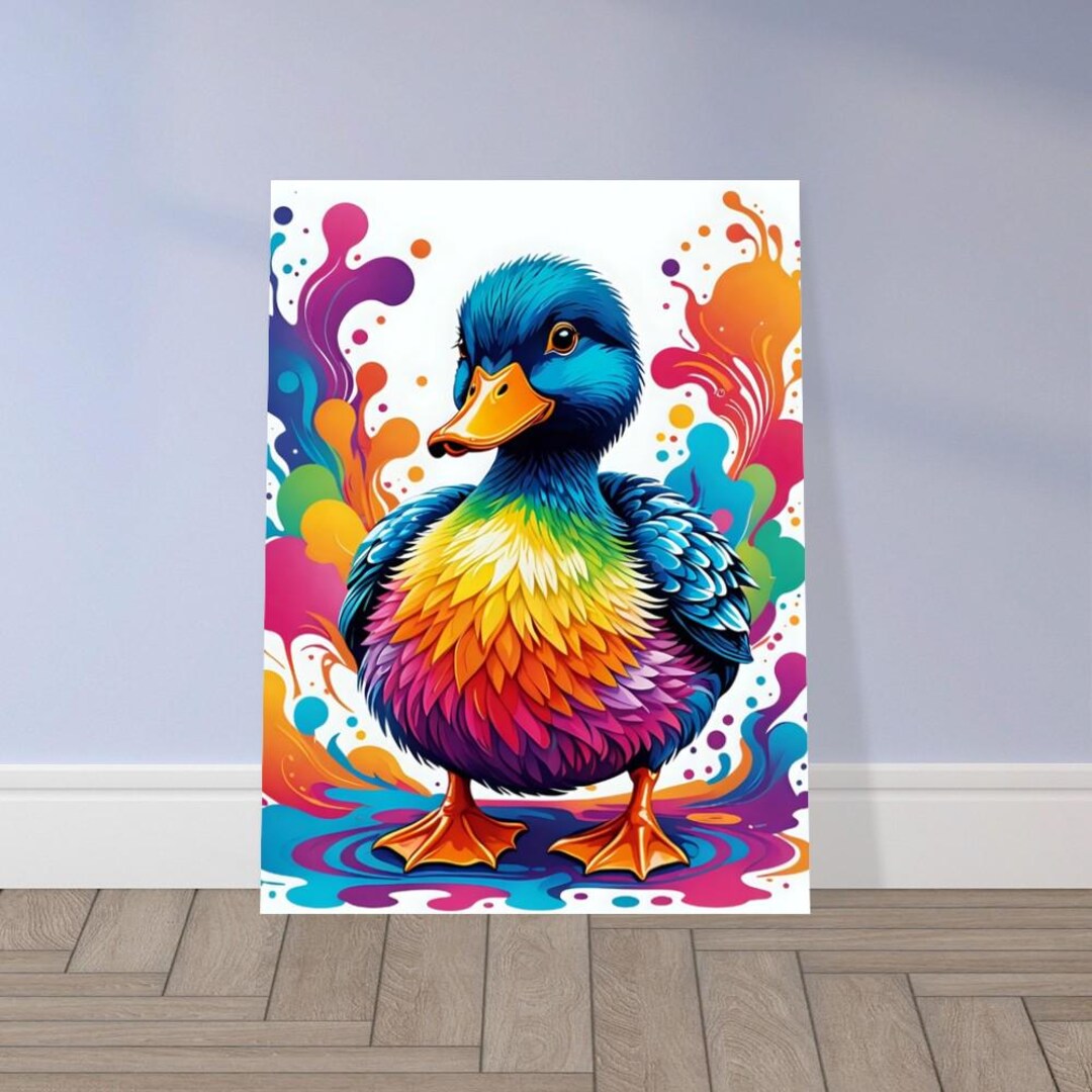 Premium Psychedelic Duck Poster - Etsy