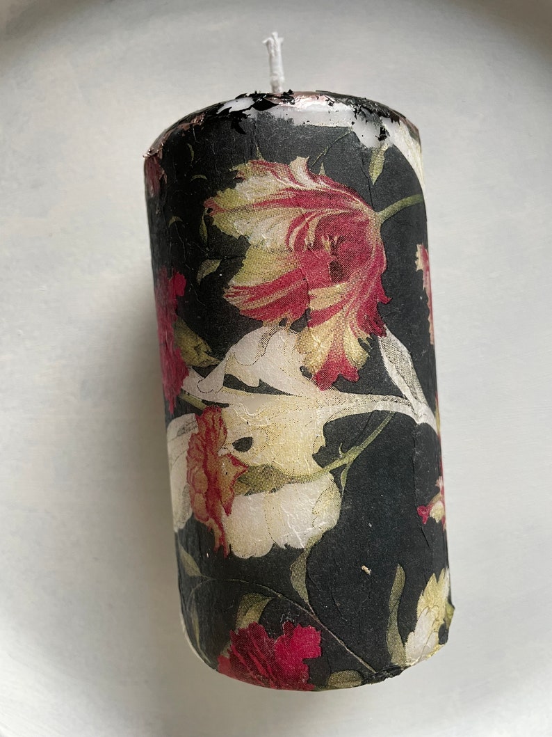 Pillar Candle,decoupage - Etsy