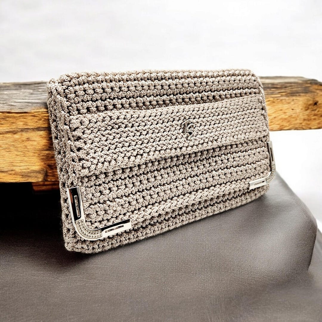 Elegant Letter Bag, Handmade Crochet Handbag, Luxury Women Handbag ...