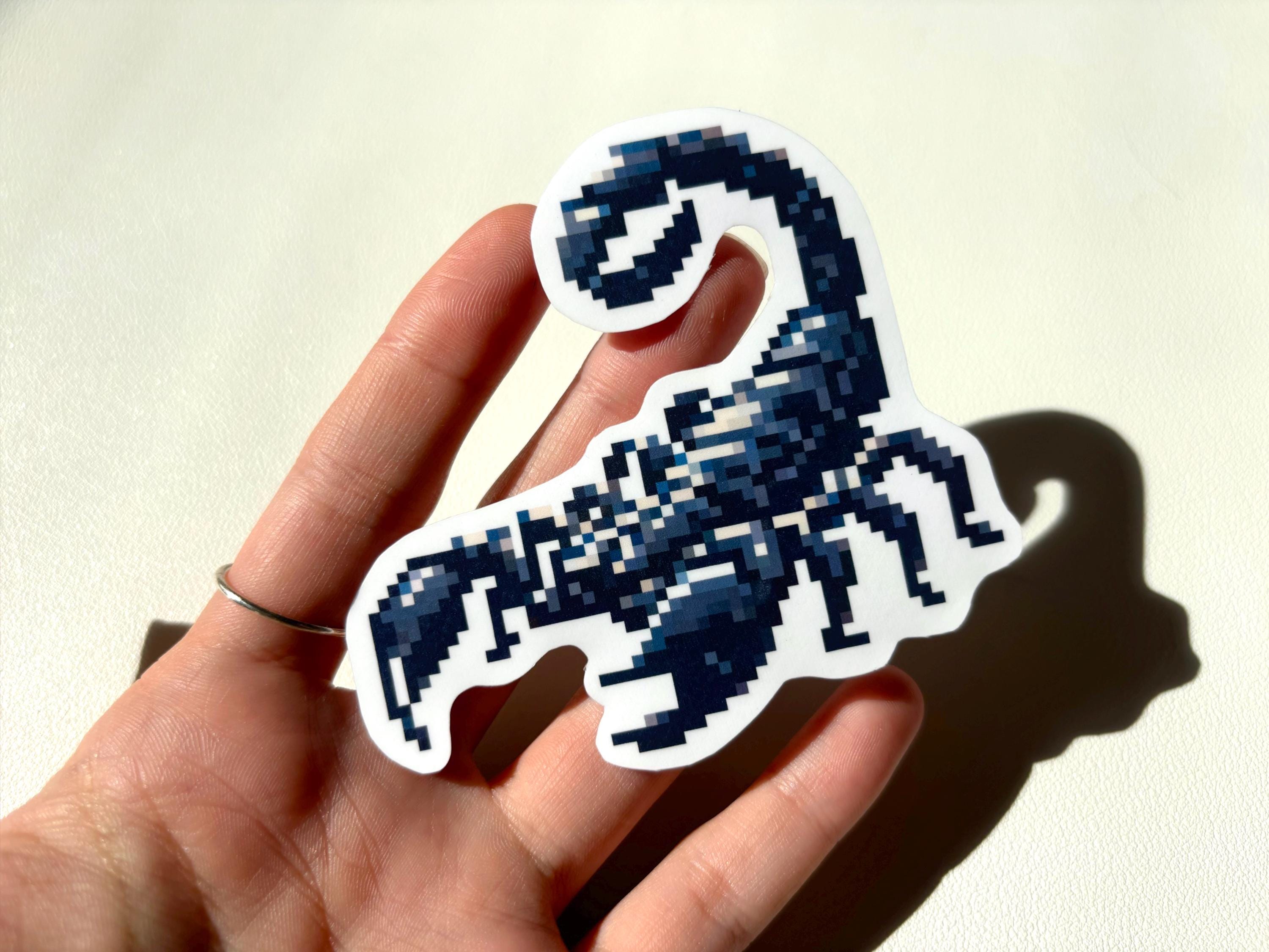 Realistic Pixel Art Scorpion Sticker Scientific Botanical Pixelated 8 ...