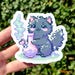 Cute Reindeer Wearing a Wreath Sticker - Holographic Christmas Sticker ...