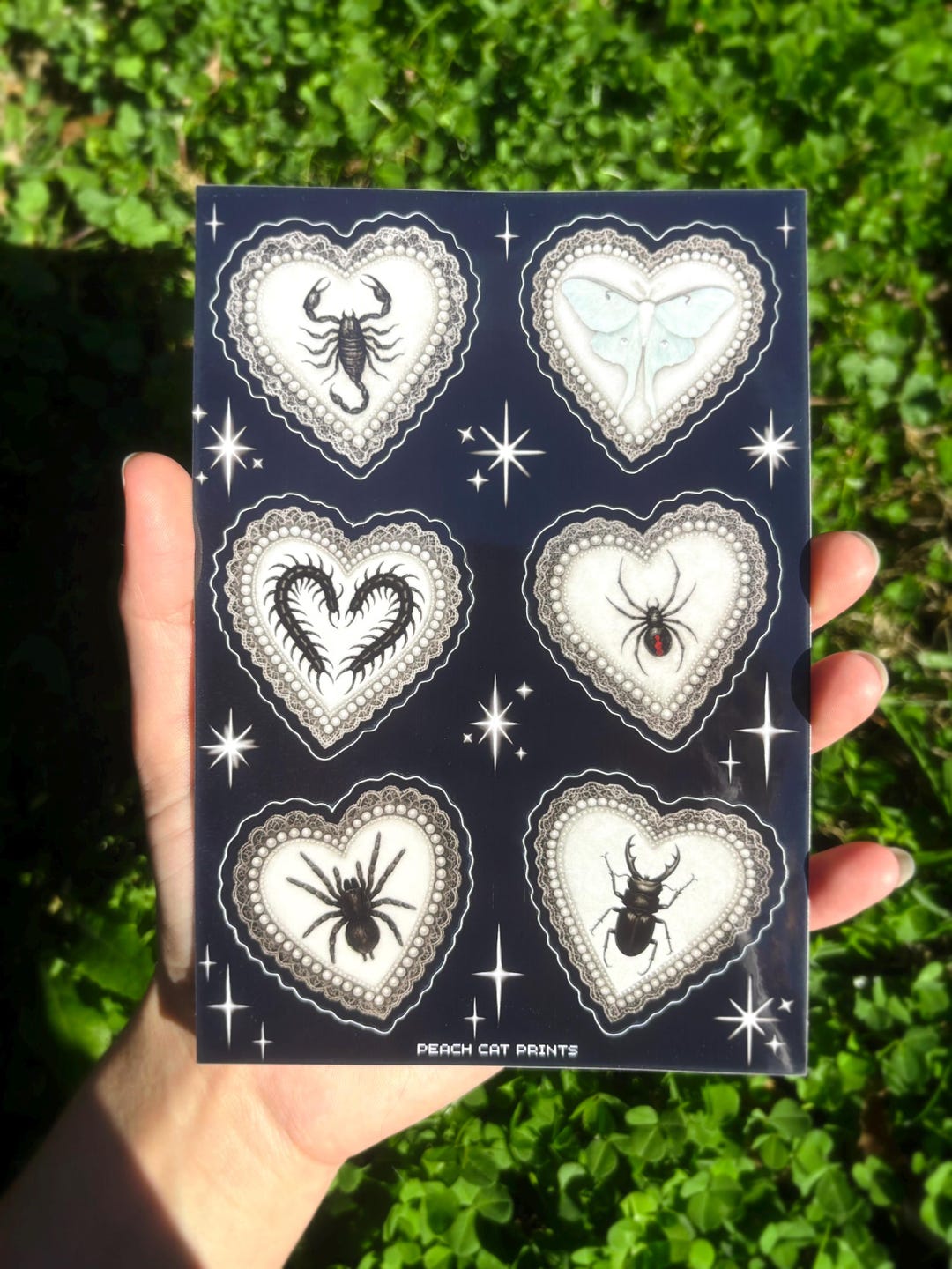 Gothic Insect Sticker Sheet: Creepy Cute Stickers, Victorian Gothic ...