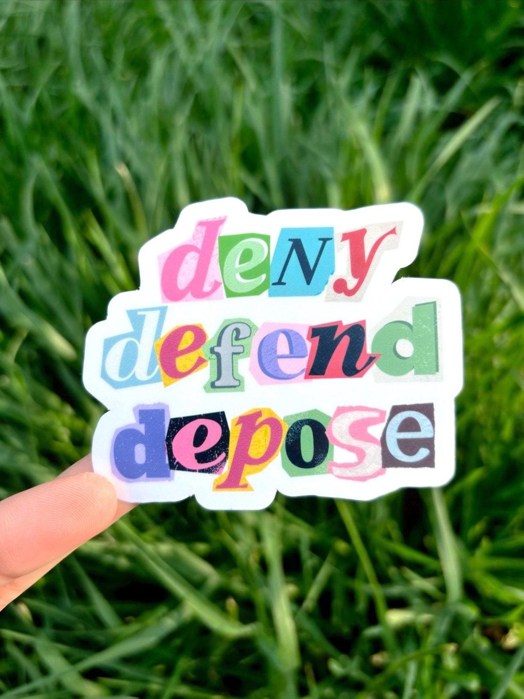 Deny Defend Depose Sticker - Class War Sticker, Classism Sticker ...