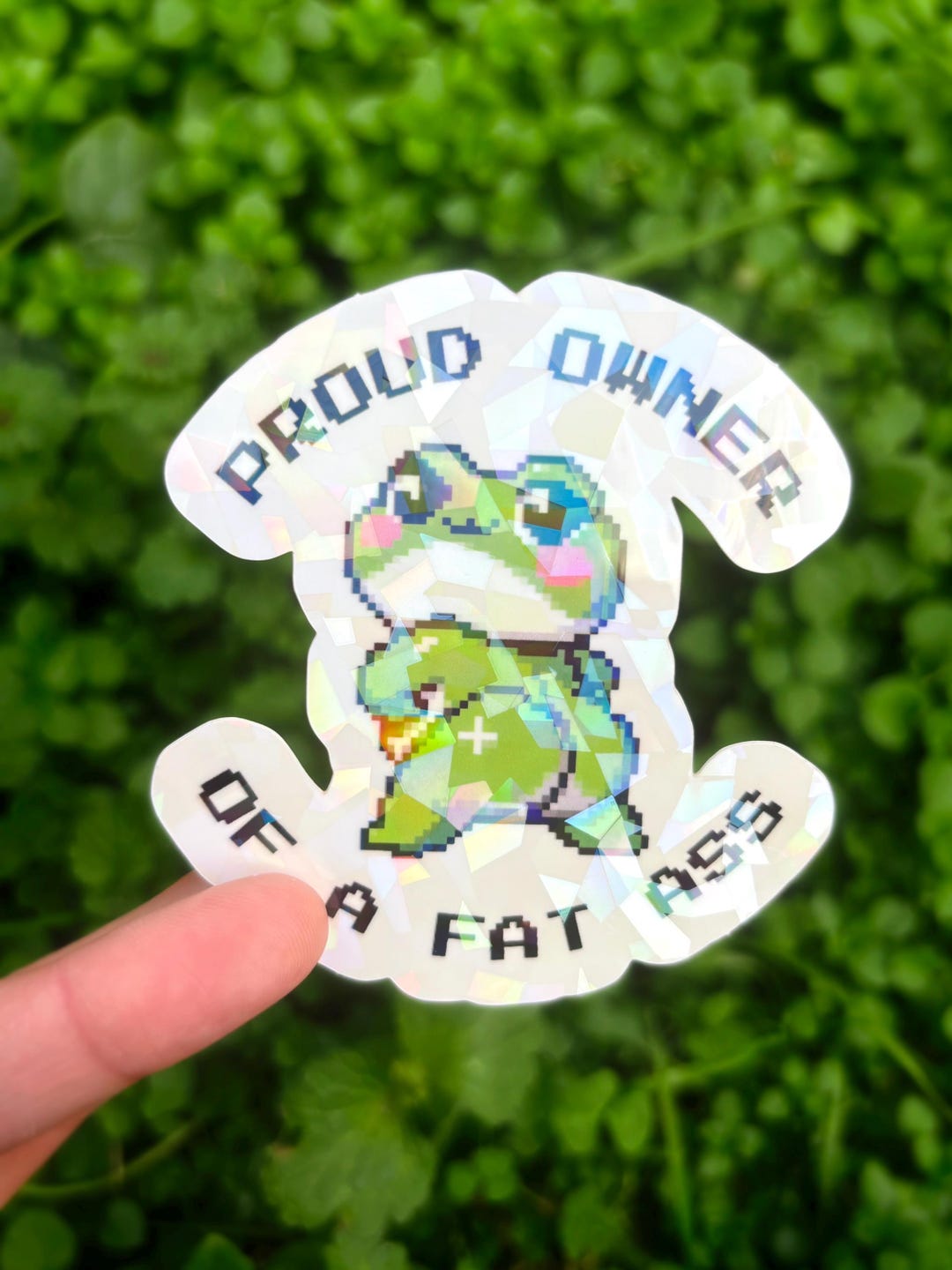 Thicc Frog Vinyl Sticker - Proud Owner of a Fat Ass Sticker ...
