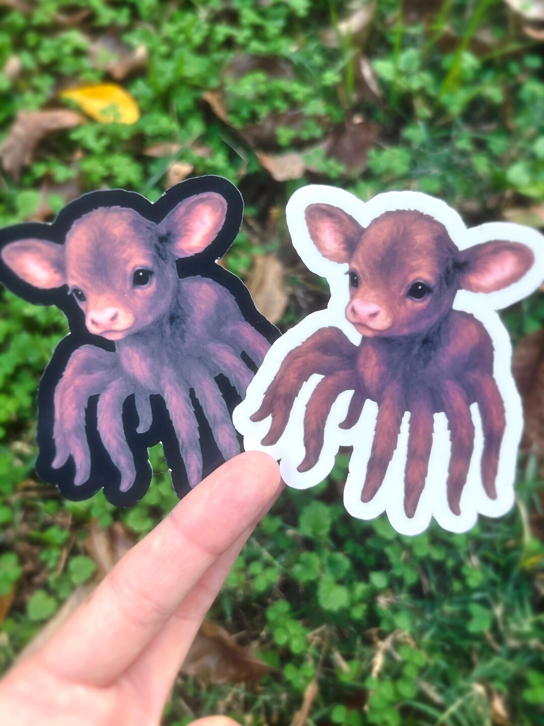 Spider Brown Calf Sticker Pack: Creepy Cow Sticker, Creepy Cute Baby ...