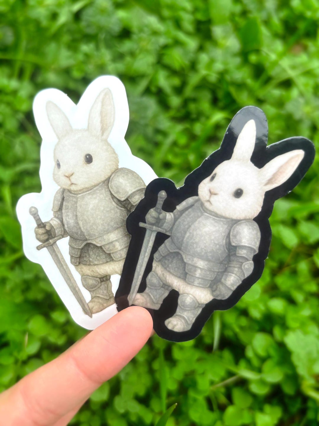 Bunny Knight Sticker: Medieval Rabbit in Armor & Sword - Etsy