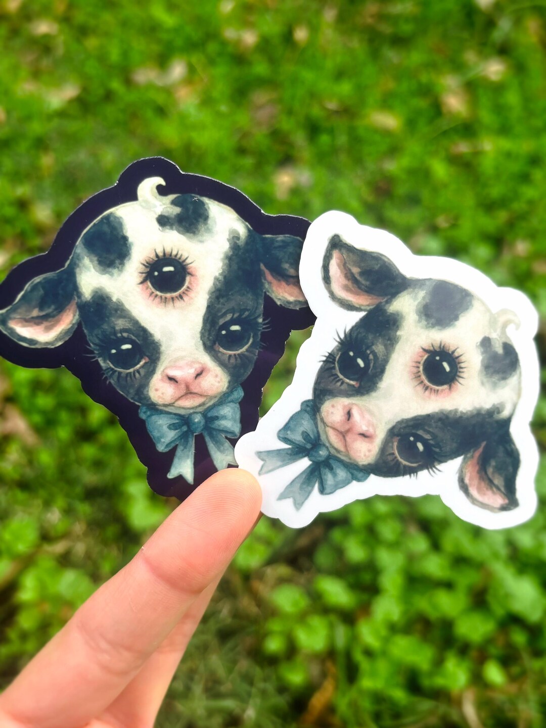 Three Eyed Cow Sticker Pack: Creepy Cute Animal Sticker Set, Weirdcore ...
