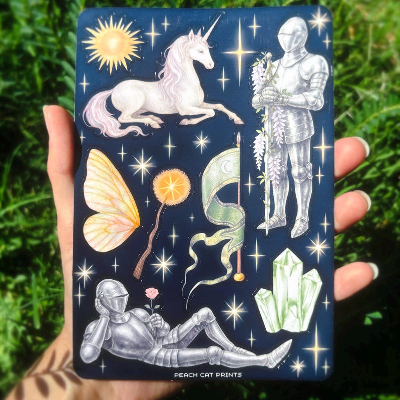 Cat Stickers Medieval - Etsy