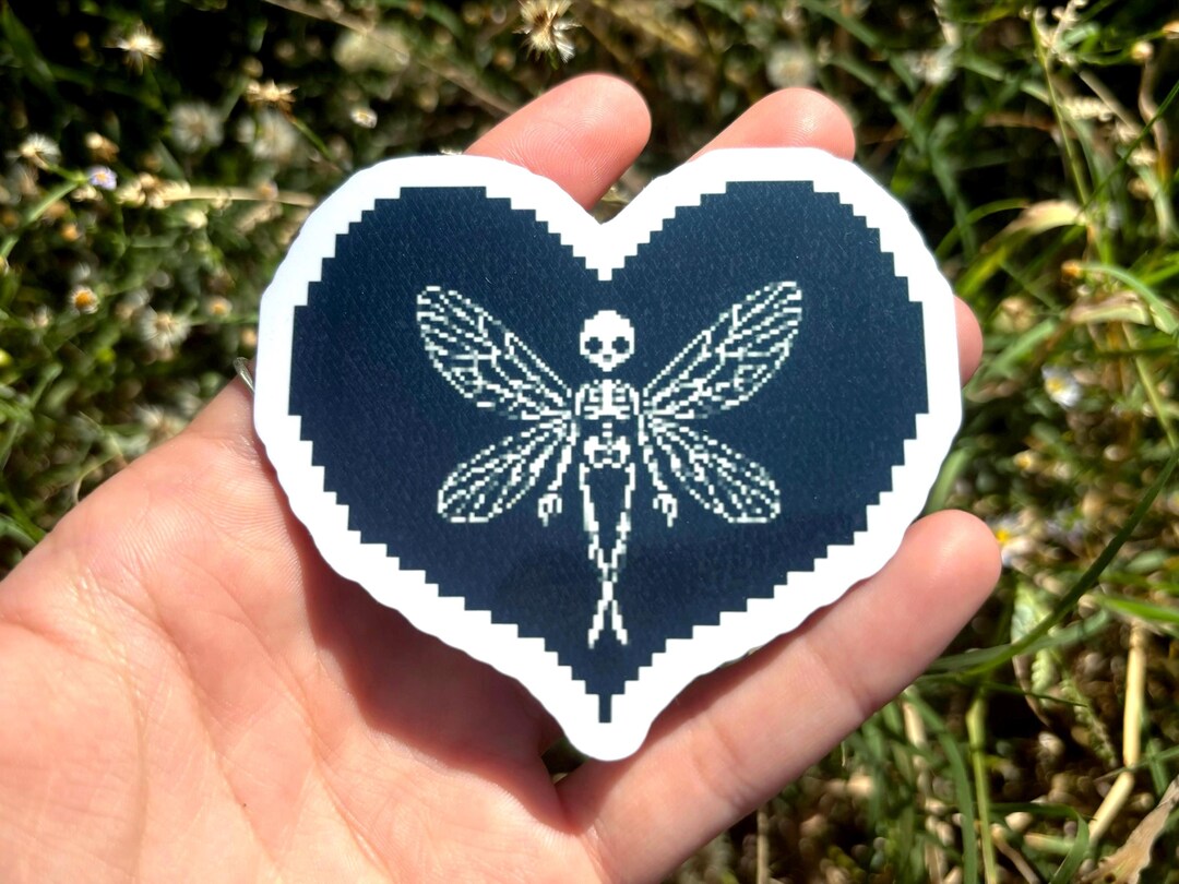 Skeleton Fairy Vinyl Sticker - Cute Holographic Pixie Bones Decal ...