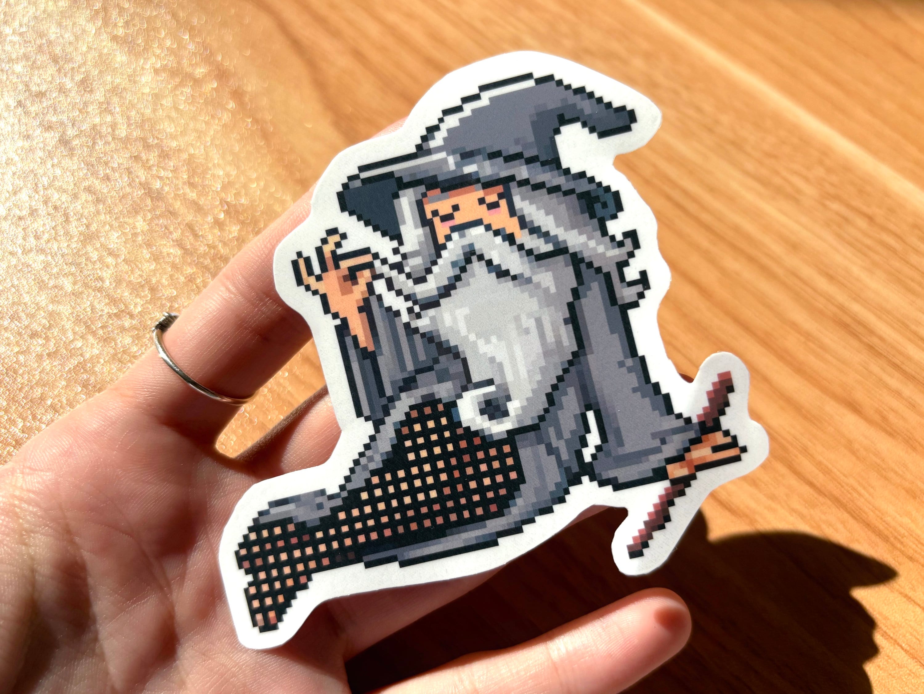 Sexy Pixel Art Wizard Vinyl Sticker - Funny Adult Humor Role Playing ...