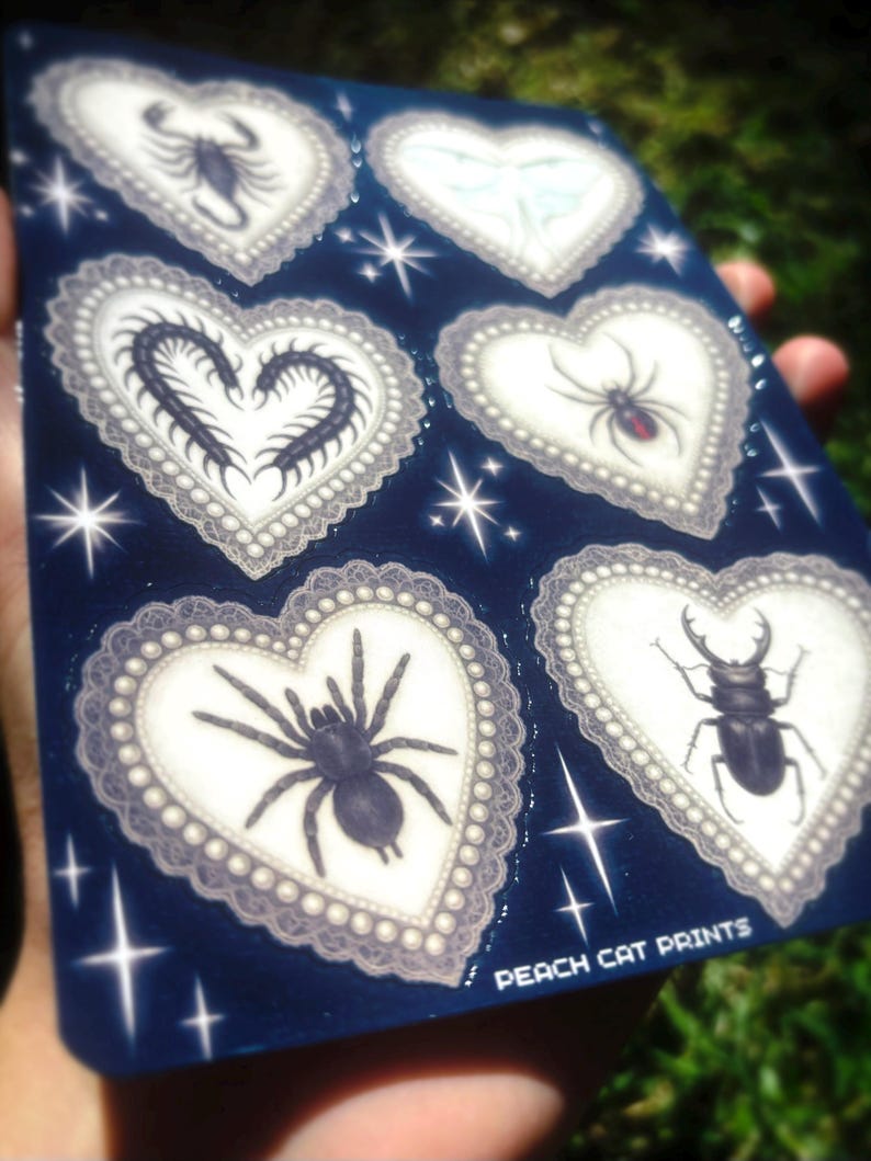 Gothic Insect Sticker Sheet: Creepy Cute Stickers, Victorian Gothic ...
