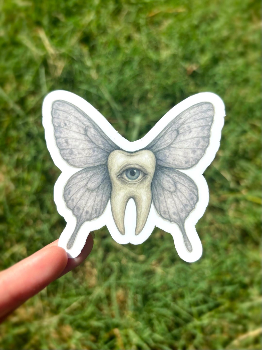 Creepy Tooth Fairy Sticker - Creepy Fantasy Sticker, Weird Illustrated ...