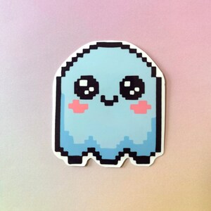 Kawaii Pixel Art Ghost Vinyl Sticker Pack - Spooky Marshmallows - Etsy