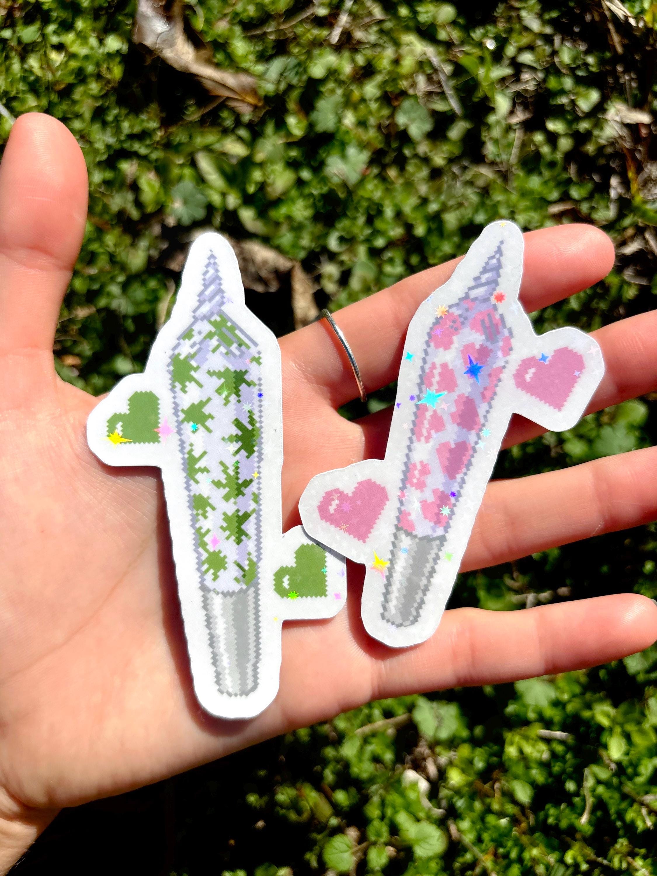 Cute Joint Vinyl Sticker Pack Holographic Joint Sticker Set, Pixel Art ...